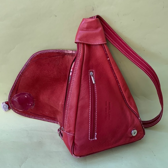 Vintage | Bags | Vintage Dark Red Leather Backpack | Poshmark